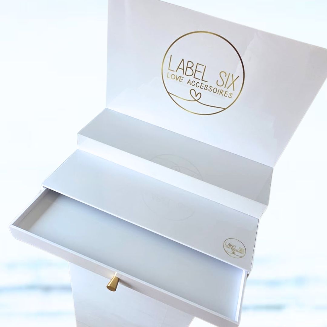 Display met lade - Label Six winkeldisplay - Label Six